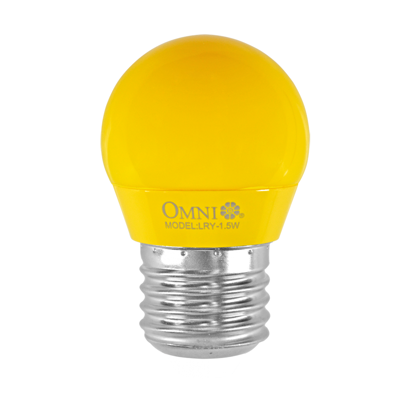 OMNI LED Colored Round Bulb 1.5W (Blue, Green, Red, Yellow) , LRB-1.5W.