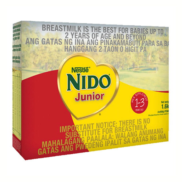 Nestle, Nido Milk Jr. 1-3 Years Old (160g, 370g, 700g, 900g, 1.2 kg, 1.6 kg, 2 kg), NID23.
