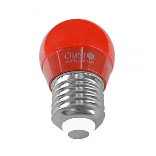 OMNI LED Colored Round Bulb 1.5W (Blue, Green, Red, Yellow) , LRB-1.5W.